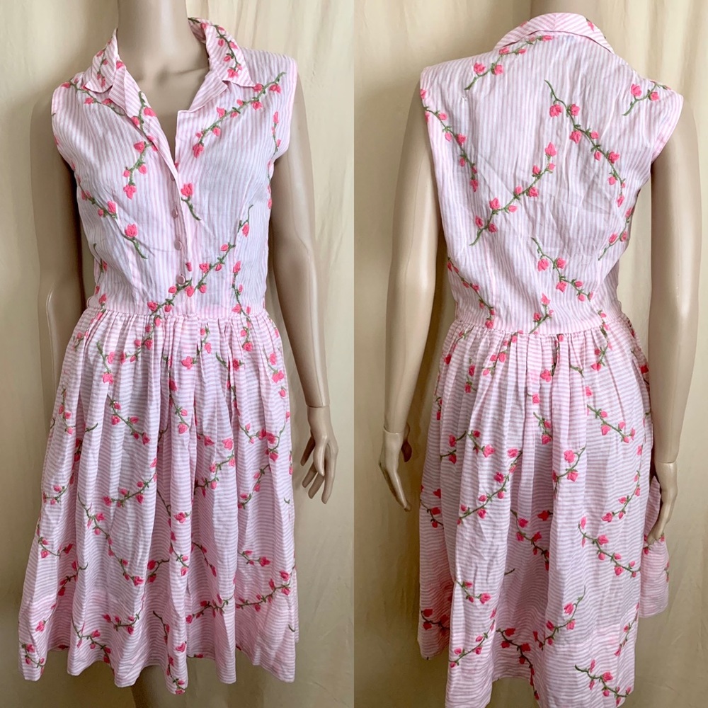Totally Stunning 1950s Sayde Lightweight Cotton Flora… - Gem